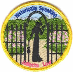 #1-Juliette Low [Juliette Low in her garden age 18][3 inch patch]