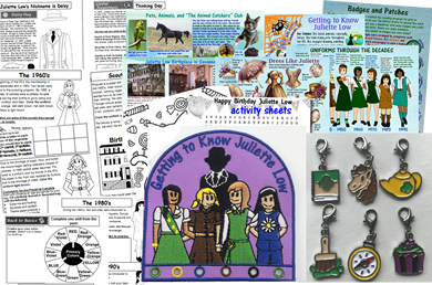 **Getting to Know Juliette Low patch with charms