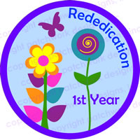 (1st) Rededication First Year Mini Patch - Colorful Flowers