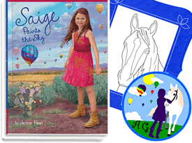 Saige paints the sky coloring pages